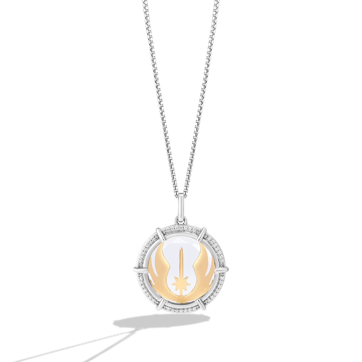 Star Wars™ Jedi Medallion Necklace Pendant in 10K Yellow Gold and ...