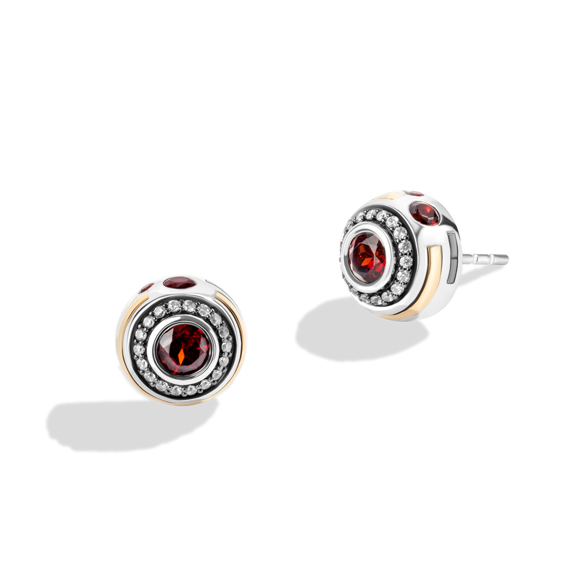 BB-8 Droid 1/6 CT.TW. Diamonds with Garnet in Sterling Silver and 10K ...