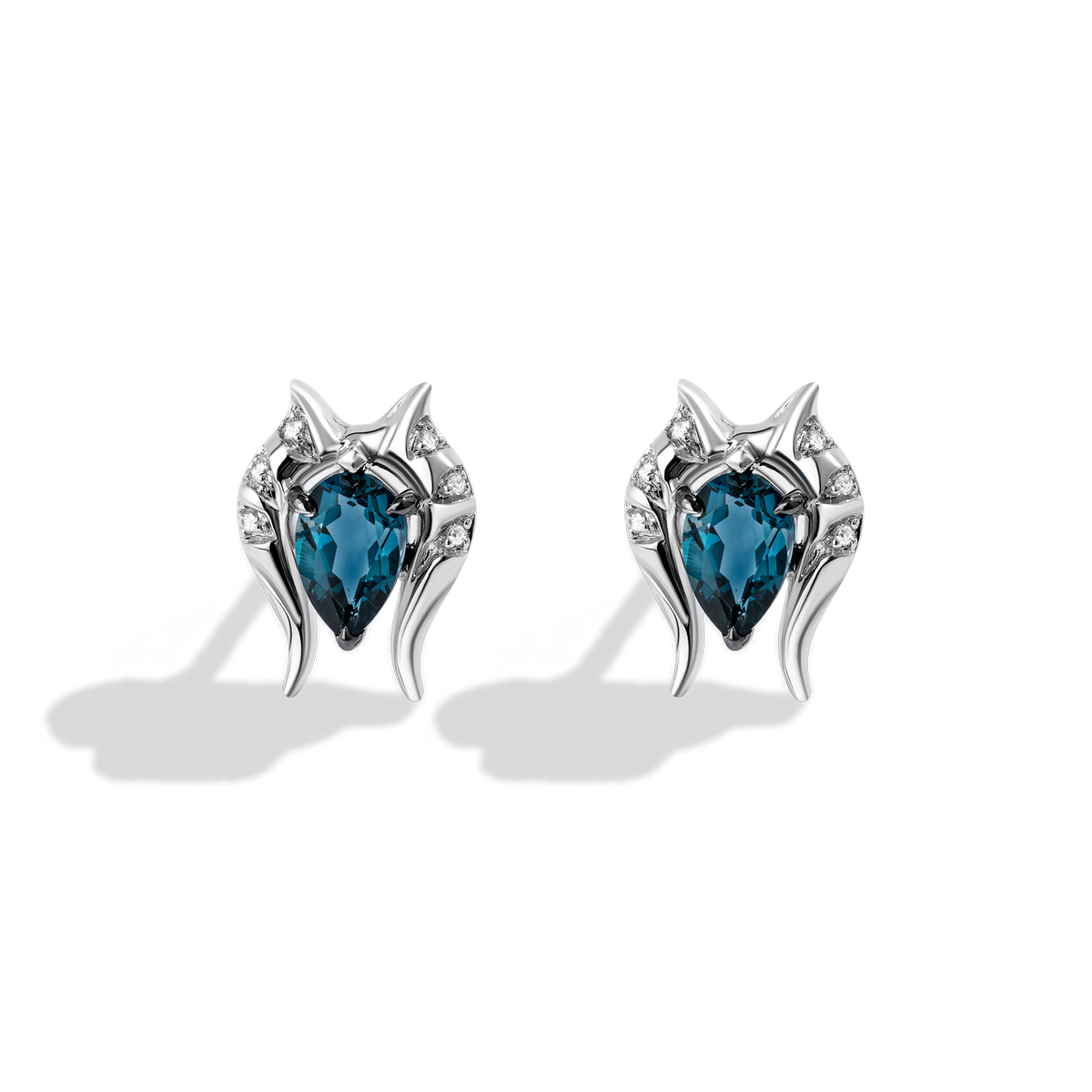 THE AHSOKA TANO™ WOMEN'S EARRINGS 1/20 CT.TW. White Diamonds and Londo ...