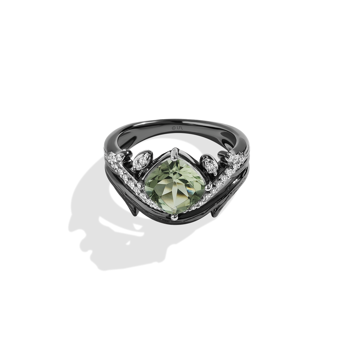 Star Wars™ Yoda Diamond Women's Ring Sterling Silver with Black Rhodium ...