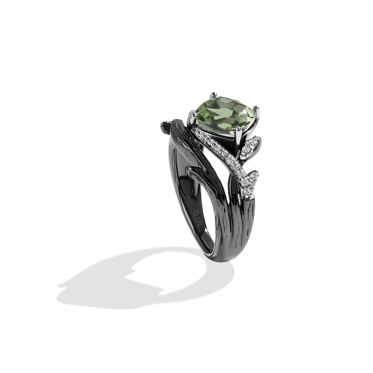 Star Wars™ Yoda Diamond Women's Ring Sterling Silver with Black Rhodium ...