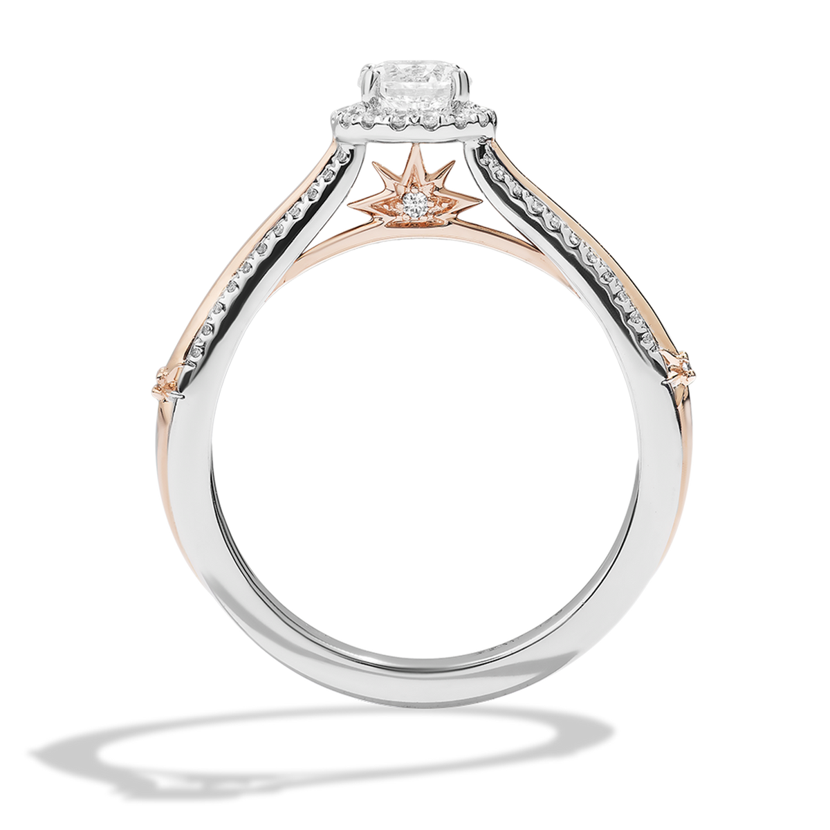 Star Wars™ Into the Galaxy Diamond Engagement Ring White & Rose Gold 3/ ...